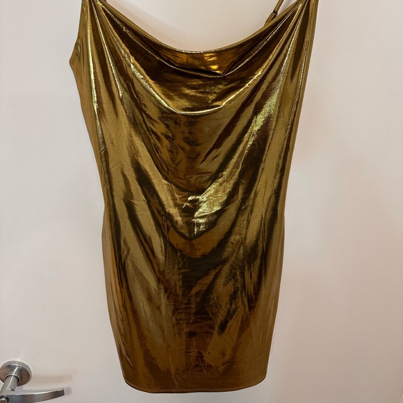 Forever 21 | Dresses | Forever 2 Gold Metallic Mini Dress | Poshmark